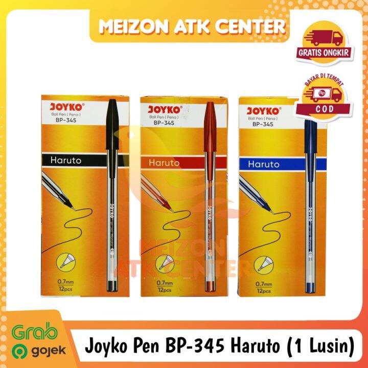JOYKO Pen BP-345 Haruto 0.7mm Pena Pulpen Ballpoint [1 LUSIN] | Lazada Indonesia