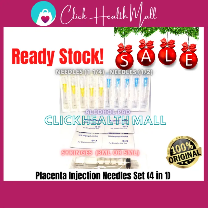 Premium Human Placenta Injection Needles tool Set (Needles + Syringe ...
