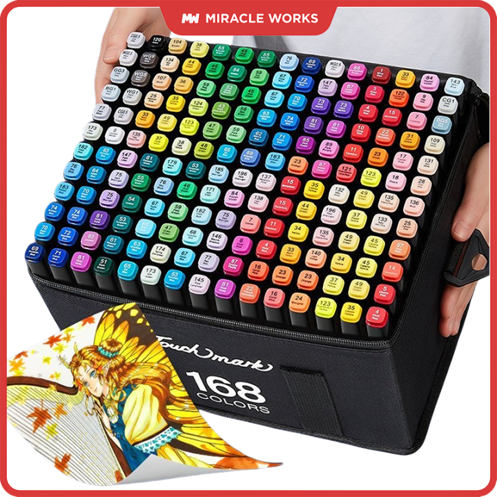 30/60/80/100/120/168 Colors Markers Alcohol Marker Pen Set Touch Five ...
