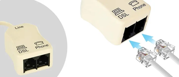 Phone jack splitter, DSL line splitter filter for phone line | Lazada PH