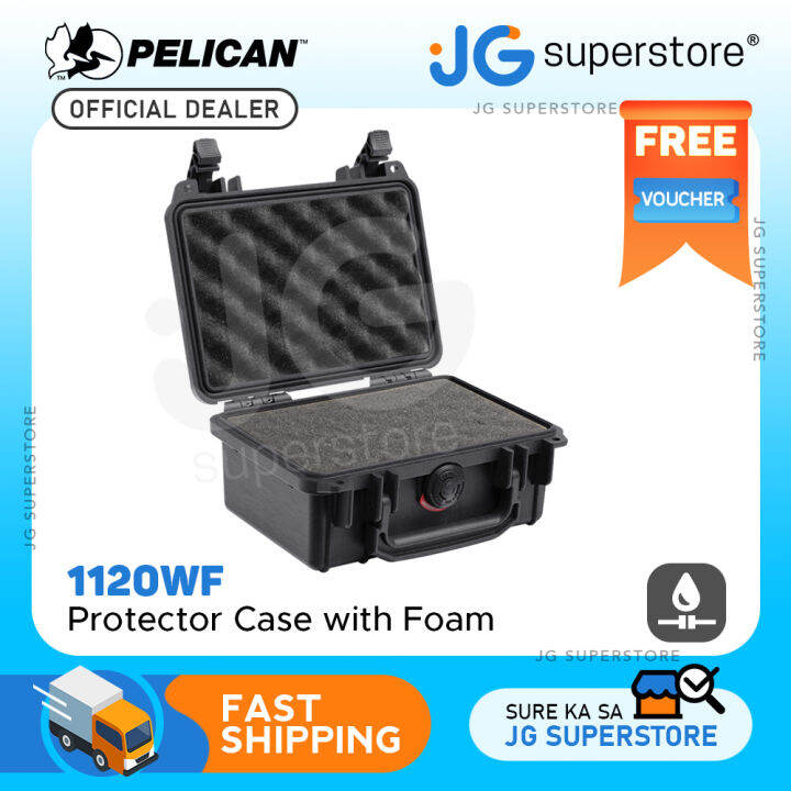 Pelican 1120 Protector Case Watertight Crushproof Dustproof Hard Casing with Foam, Automatic ...