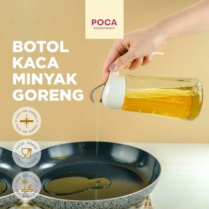 Katsumi Botol Minyak Kecap Cuka Kaca Tutup Flip Otomatis Botol ...