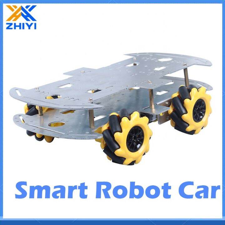 [Ready Stock] TSCINBUNY High Quality Double Layer Aluminum Alloy Mecanum Wheel Smart Robot Car ...