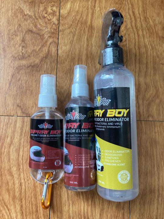 BUNDLE SET of Spray Boy (Helmet, Car & Home Odor Eliminator ...