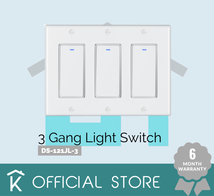 Kapua 3-Gang Wifi connected light switches that allow remote control ...
