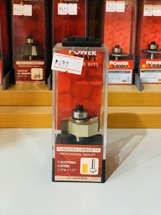 Powercraft Router Bits 1/4"sk x 1/2" T-SLOTTING CUTTER | Lazada PH