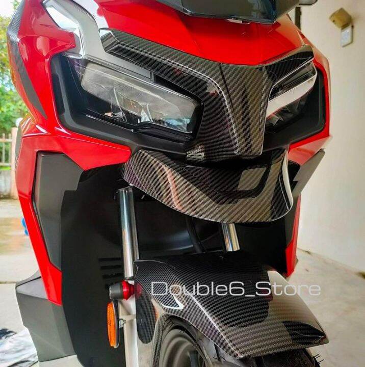 HONDA ADV160 CARBON PARTS COVER FULL SET EXHAUST COVER WINGLET HEADLAMP COVER MUFFLER CAP ...