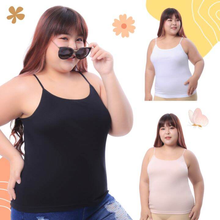 Cherilon Eco Wear Plus Size เสื้อสายเดี่ยว สาวอวบ เชอรีล่อน เนื้อผ้าคอตตอนผสมเรยอน ผ้านุ่มมาก ...