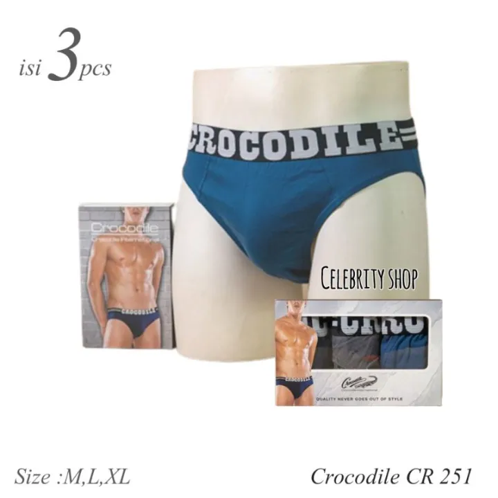 Celana dalam pria Crocodile CR251 Harga 3 PCS | Lazada Indonesia