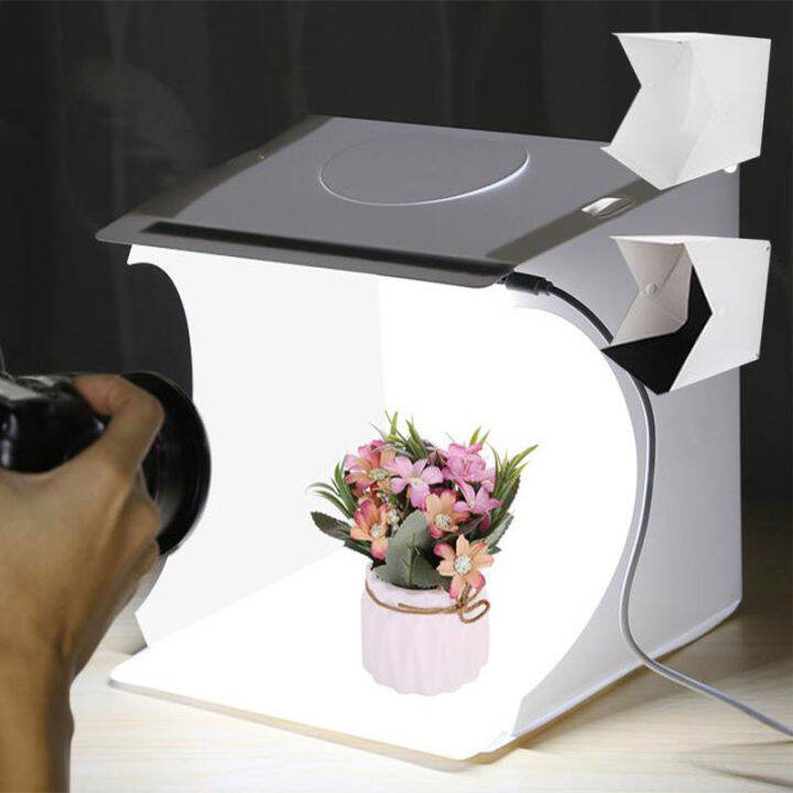 Legend Portable 9.5" x 9.5" LED Light Photography Cube Box Shooting ...