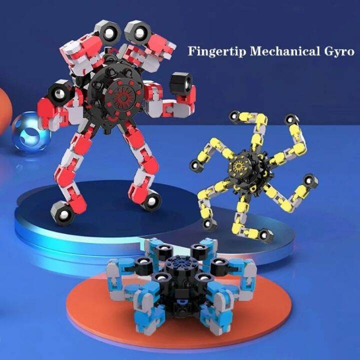 Fidget Spinner Ring Octopus Robot Mechanical Variety Gyro Rotate Face ...