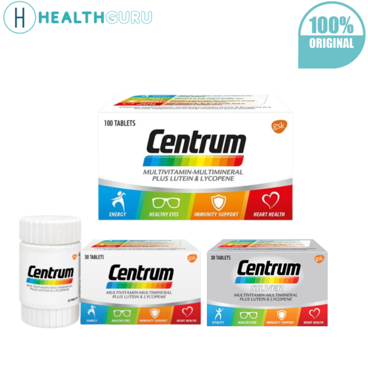 HealthGuru Centrum Multivitamin-Multimineral Plus Lutein Healthy Eyes ...