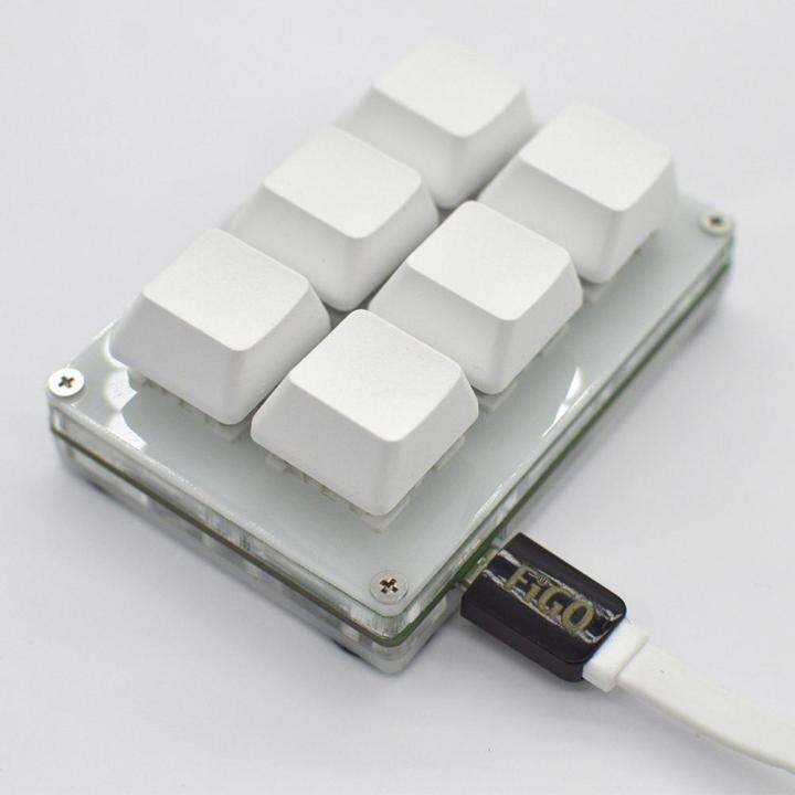 White Mini Keyboard One-Key Copy and Paste Custom Shortcut Keys H3O4 o ...