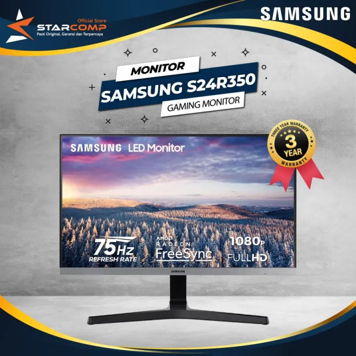 Monitor LED Samsung S24R350 24" IPS 75hz HDMI VGA FreeSync | Lazada ...