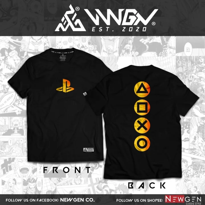 T Shirt NEWGEN® CLOTHING - PS Premium Playstation PS4 - PS5 Pro Club ...