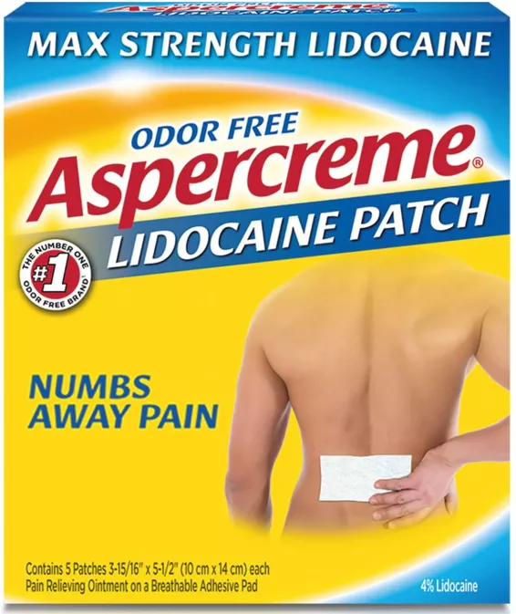 Aspercreme Max Strength Pain Relief Patch for Back Pain, Odor Free Pain ...