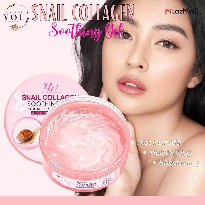 Snail Collagen Soothing Gel With Whitening Pearls Whitening Brightening ...