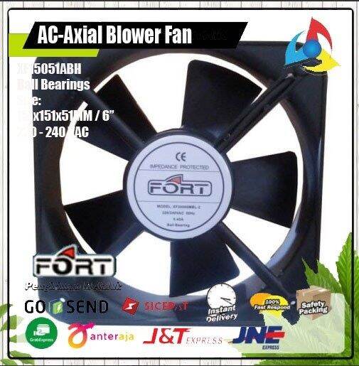 AC-Axial Blower Fan FORT XF15051ABH 6 Inch Ball Bearing 220-240VAC | Lazada Indonesia