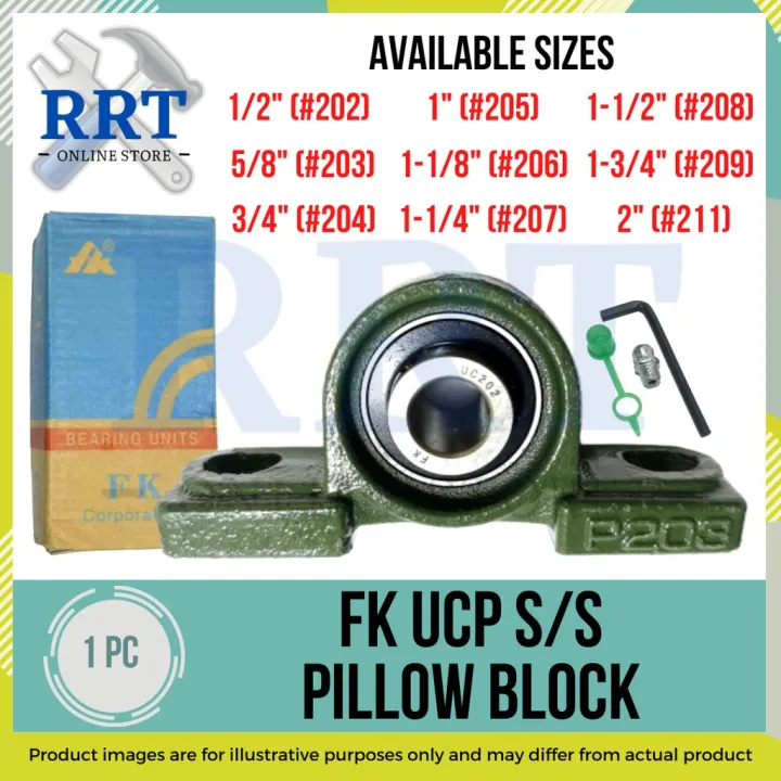 FK Bearing (UCP) SS Pillow Block (12, 58, 34, 1, 1-18) | Lazada PH
