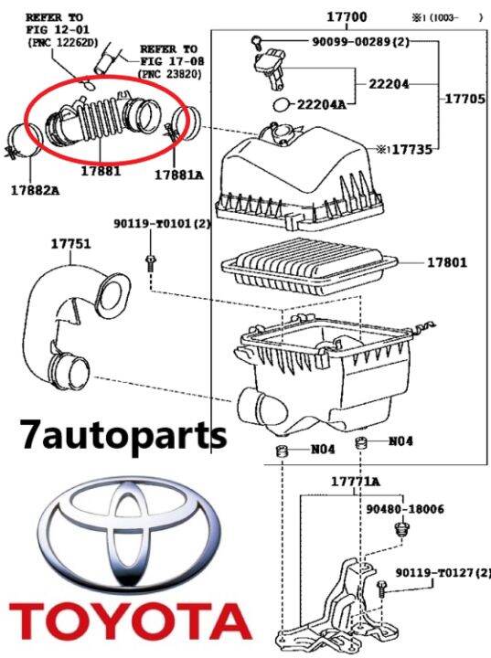 Original Spec Toyota Vios NCP91 NCP93 06'-13' Air Intake Hose Air ...