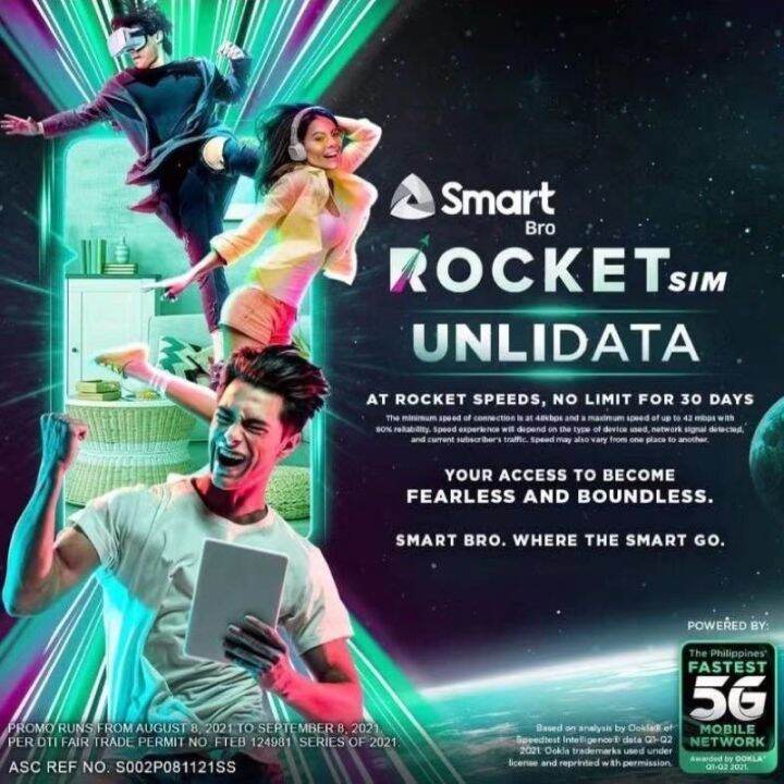 Unli Data 30 Days (Smart Bro Rocket Sim) | Lazada PH