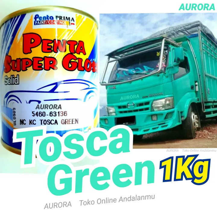 Cat Tosca Green 1 Kilo Penta Super Gloss Hijau Biru Ijo Toska Solid 1Kg ...