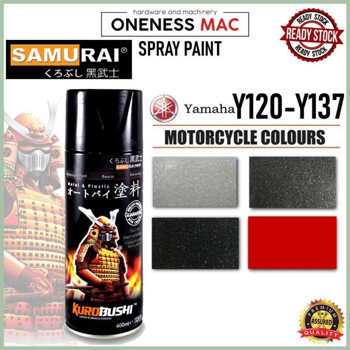 ''SAMURAI'' SPRAY PAINT (MOTORCYCLE COLOUR) YAMAHA SERIES - Y120# - Y137# VARIABLE COLOR | Lazada