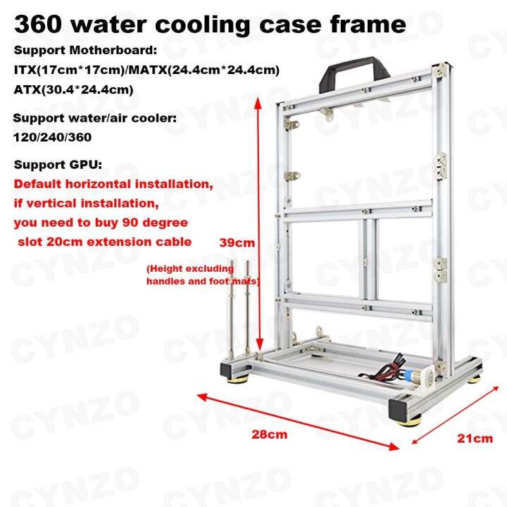 Open Computer Case Frame DIY Creative Rack Mini ITX MATX Gamer Cabinet ...