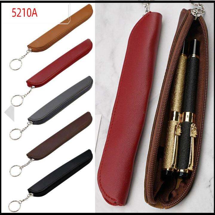 5210A แบบพกพาได้ ง่ายๆ สไตล์เรโทร อุปกรณ์การเรียนสำหรับโรงเรียน กระเป๋าดินสอ PU กระเป๋าใส่ปากกา ...