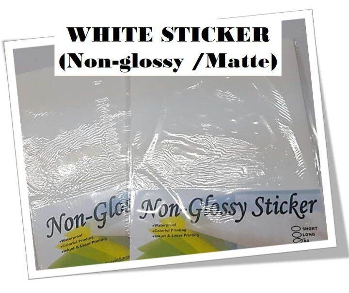 STICKER PAPER - GLOSSY - NON GLOSSY LONG, SHORT, A4 | Lazada PH