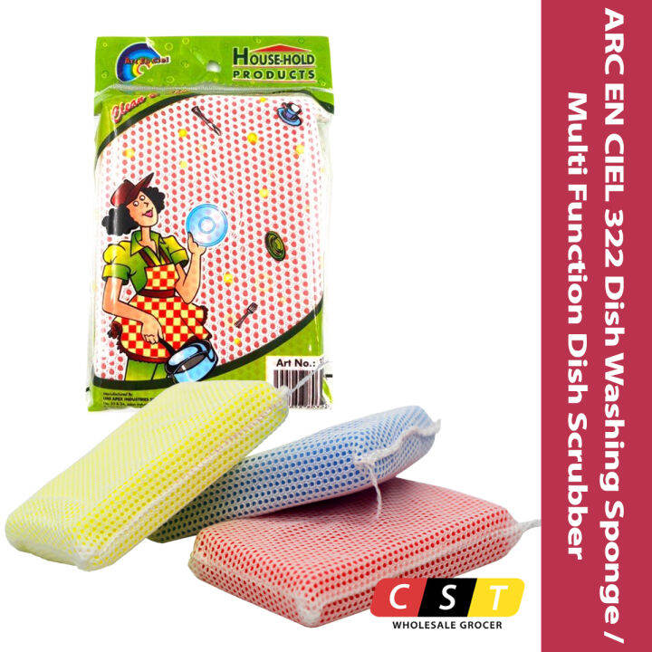 ARC EN CIEL 322 Kitchen Dish Washing Sponge Dish Scrubber / Span Cuci ...