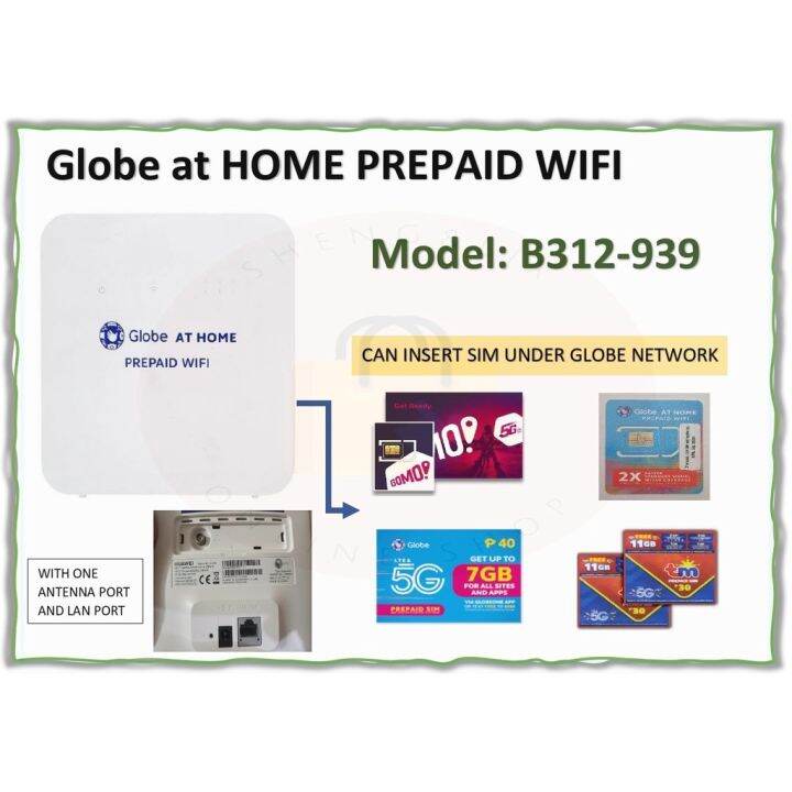 GLOBE B312-9393 WITH UNLI DATA 30DAYS (GOMO SIM CARRD) GLOBE AT HOME ...