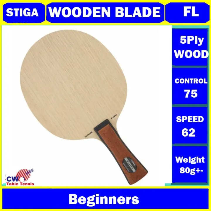 STIGA Allround Classic Wooden Blade -5Ply wood TableTennis Bat Ping ...