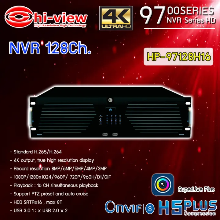 เครื่องบันทึก (NVR) Hi-view รุ่น HP-97128H16 128Ch. | Lazada.co.th