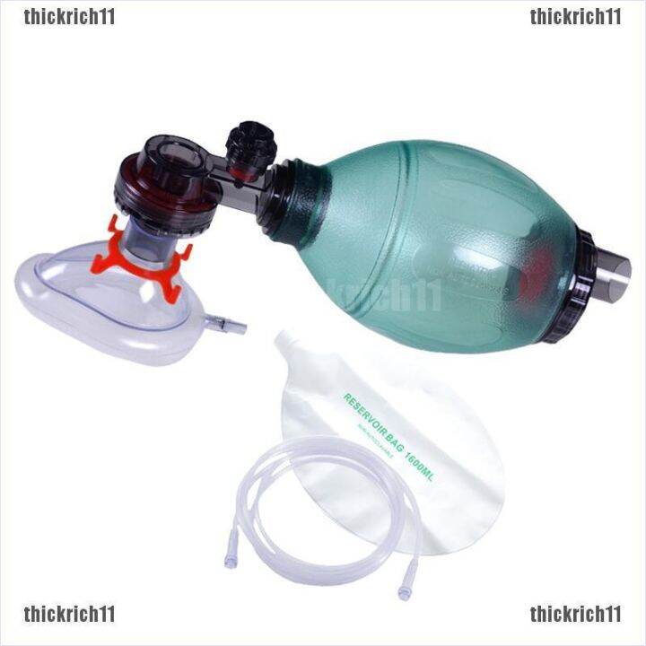 【thick Manual Adult Resuscitator Ambu Bag Oxygen Tube Simple First Aid Set For Patients | Lazada PH