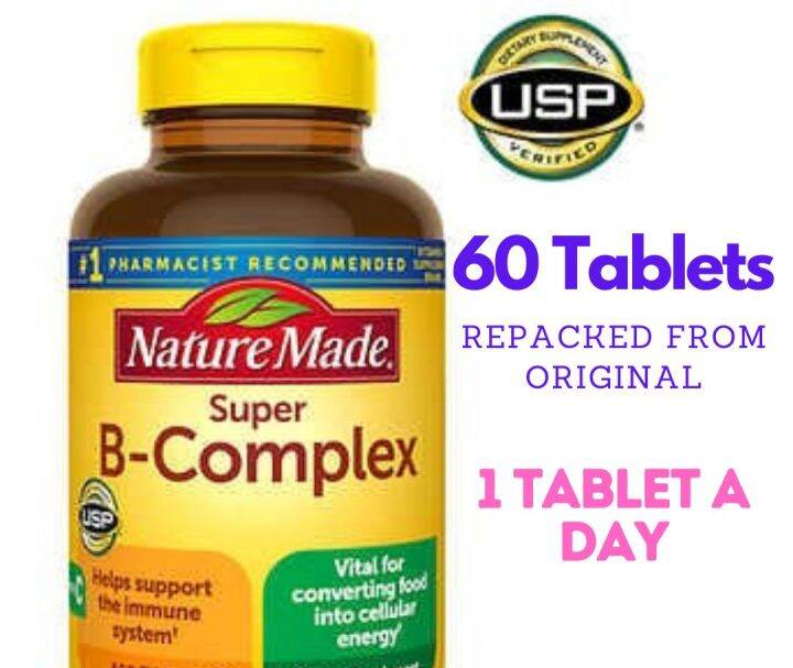 Nature Made B Complex | 60 Tablets Repacked from Original | Expires on ...