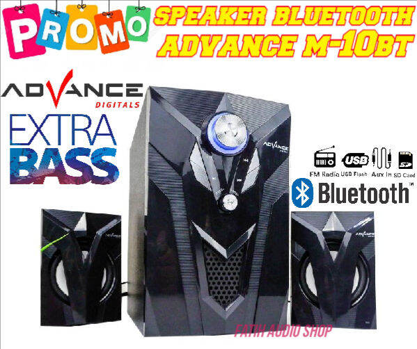 Speaker Bluetooth Aktif Advance M10BT Portable Subwoofer Bass Speaker with FM Radio MP3~FAS ...