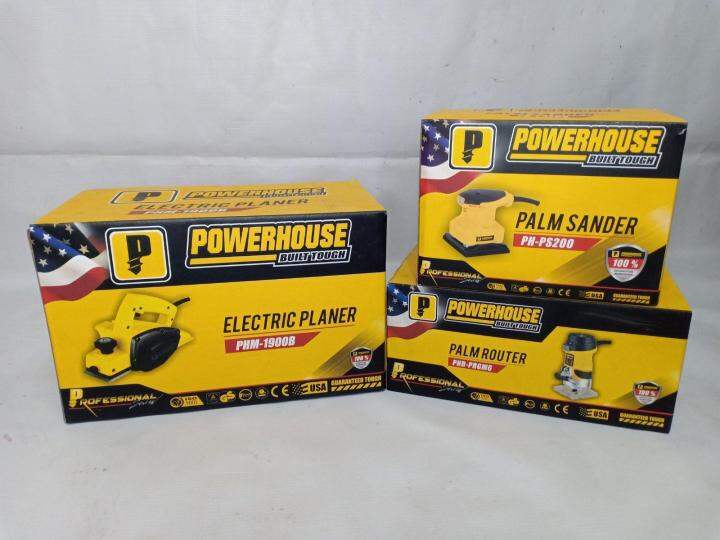[BUNDLE] POWERHOUSE Electric Planer 650W + Palm Router 500W + Palm ...