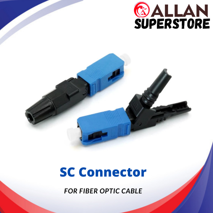 Allan Superstore 10pcs/ 100pcs SC Connector for Fiber Optic Cable ...