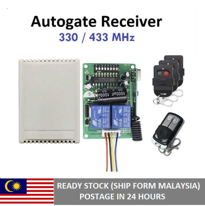 Alarm System Autogate Remote Control 330mhz/433mhz Set With 3 Transmitters & 1 Receiver ...