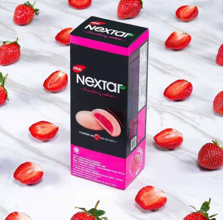 Nabati Nextar Nastar Rasa Strawberry - Kukis Lunak Isi Selai Rasa ...