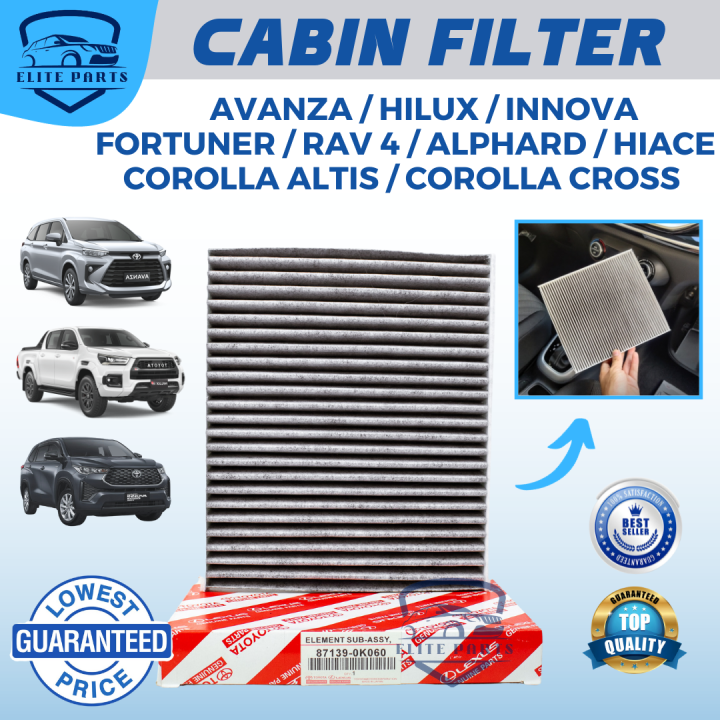 SUPER SALE! CABIN FILTER (CHARCOAL) - TOYOTA AVANZA (2022-UP) HILUX ...