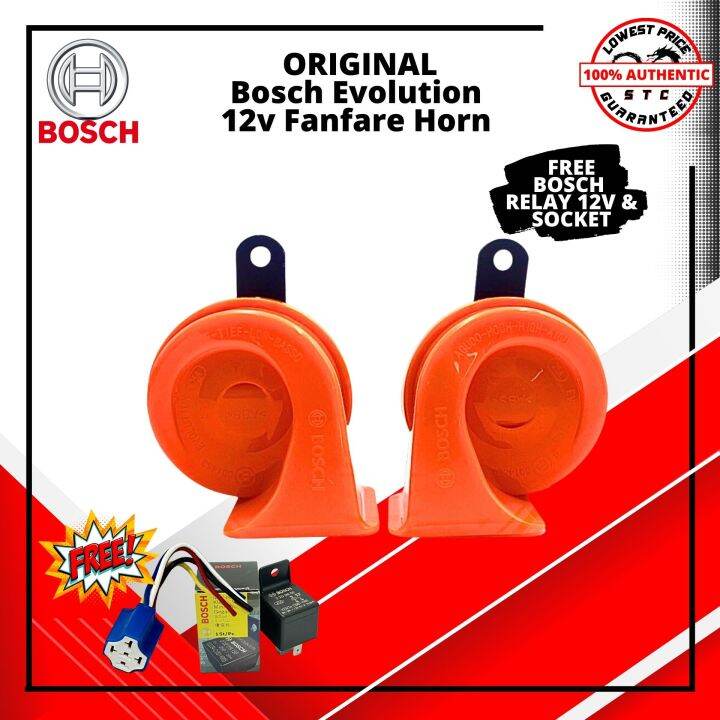 Bosch Evolution 12v Fanfare Horn with FREE Bosch Relay 12v and Relay ...