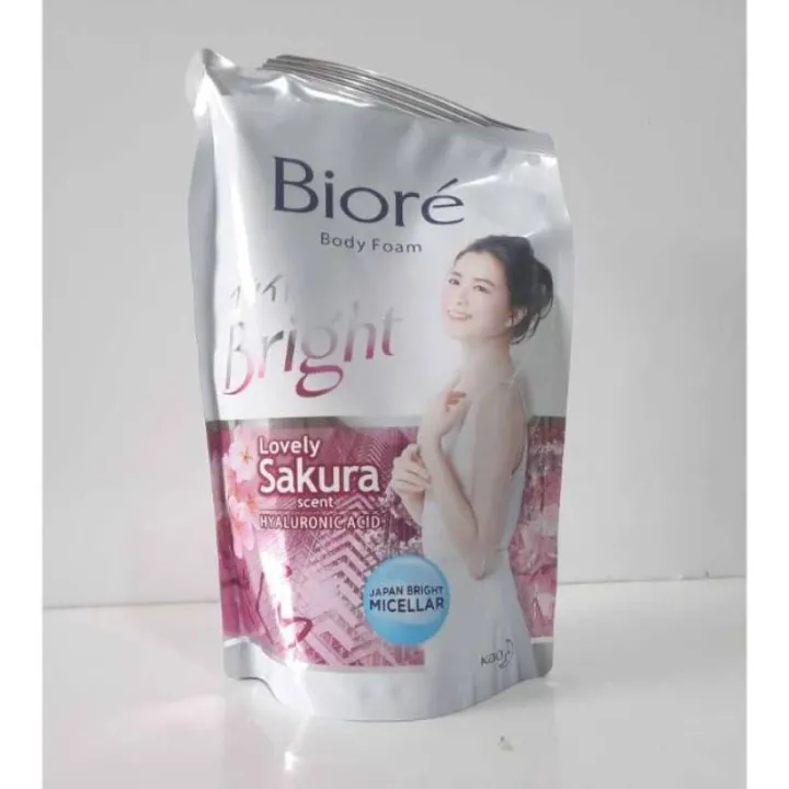 Biore Bright Body Foam Sakura 800ml (Sabun Mandi Cair Isi Ulang) - Haura Kids Shop | Lazada ...