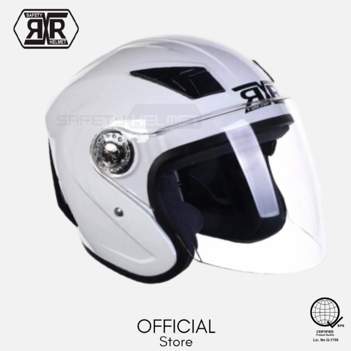 RXR 007 Motorcycle Helmet Half Face With Visor Capac Lens Visors With ...
