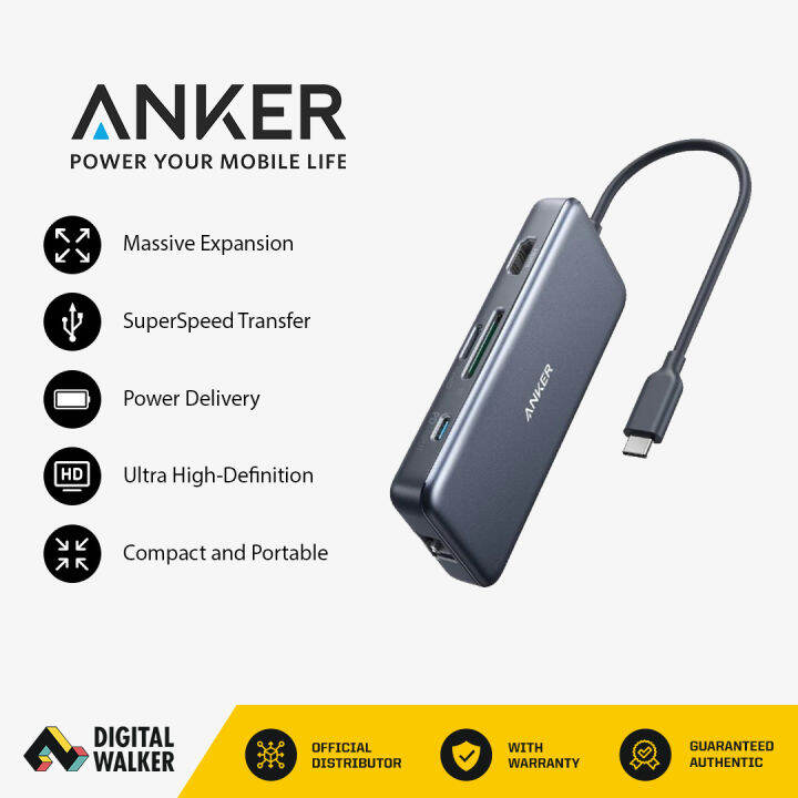 [Digital Walker] Anker PowerExpand 7in1 USB-C Hub - Gray | Lazada PH