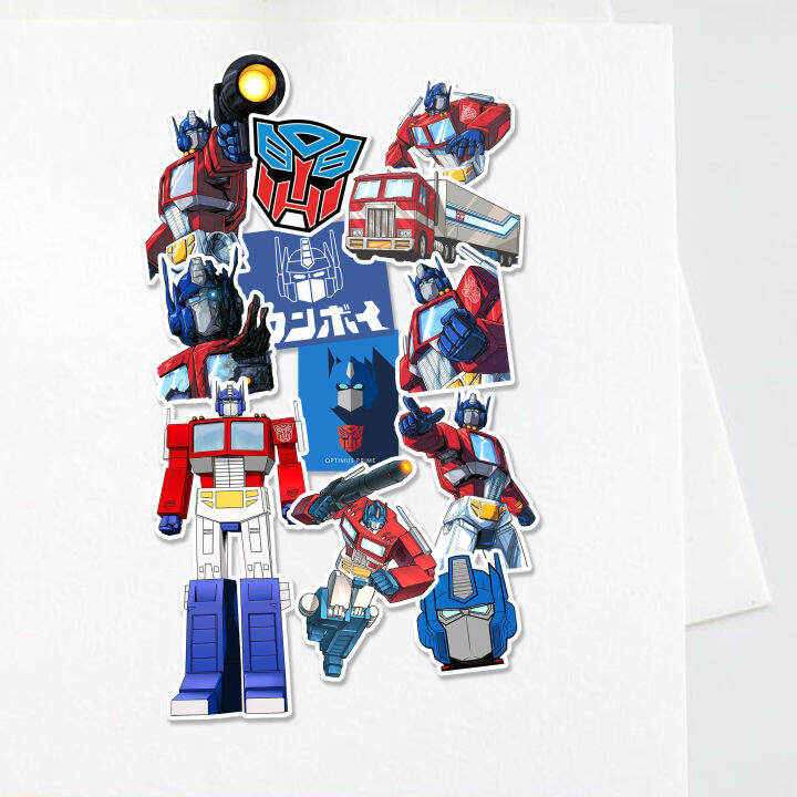 Sticker Anime Transformers Optimus Prime Aesthetic Stiker Waterproof ...