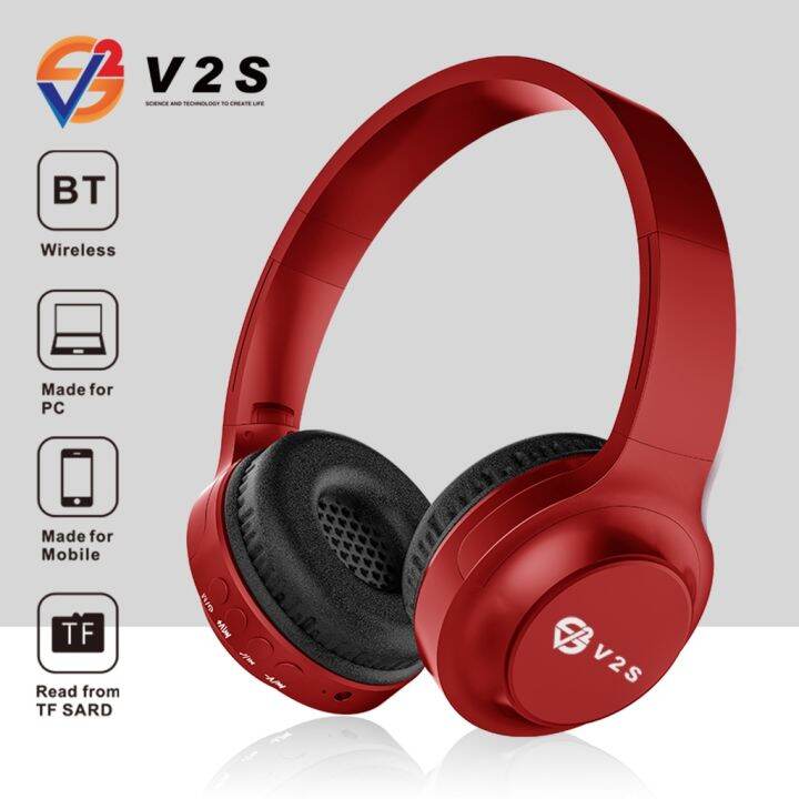 V2S EX2 Wireless Bluetooth Stereo Headphone Soft Silicone Head Beam ...
