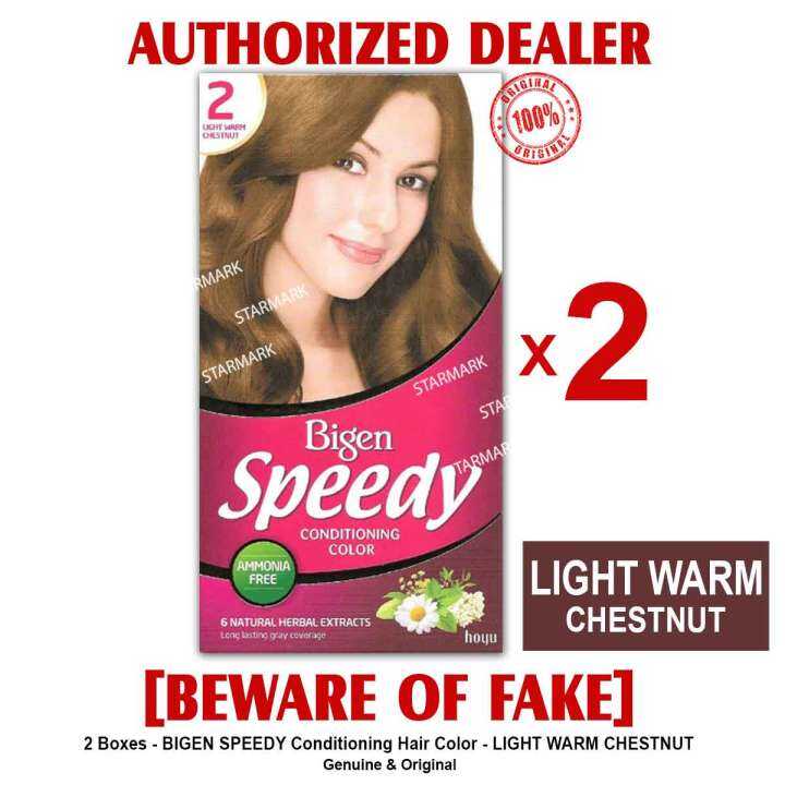 Bigen SPEEDY CONDITIONING Hair Color LIGHT WARM CHESTNUT (#2) Unisex ...