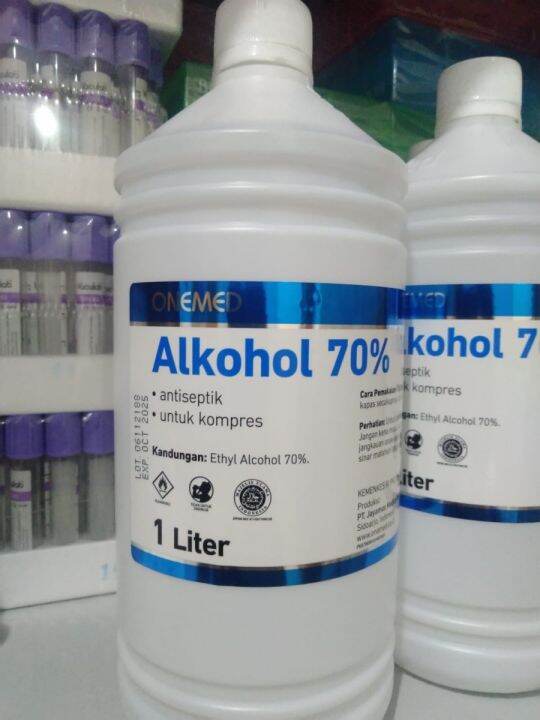 ONEMED alkohol 70% 1000ml 1 liter alcohol 1Liter 1L antiseptik antisep ...